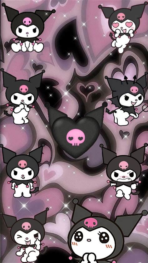 Kuromi Wallpaper สติกเกอร์น่ารัก วอลเปเปอร์น่ารัก วอลเปเปอร์การ์ตูนน่ารัก