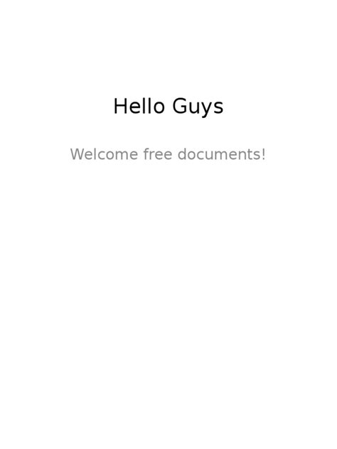 Hello Guys Welcome Free Documents Pdf