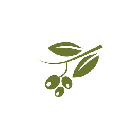 Ilustración De Vector De Icono De Oliva Vector Premium