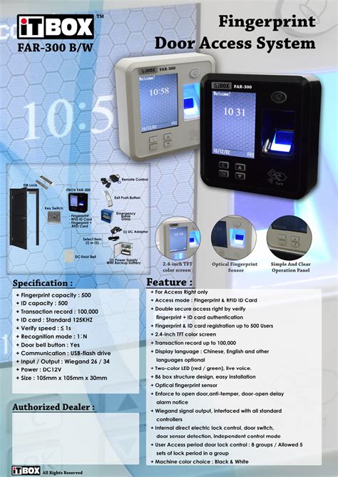 ITBOX Fingerprint Door Access System FAR W Supplier Malaysia ITBOX Fingerprint Door Access