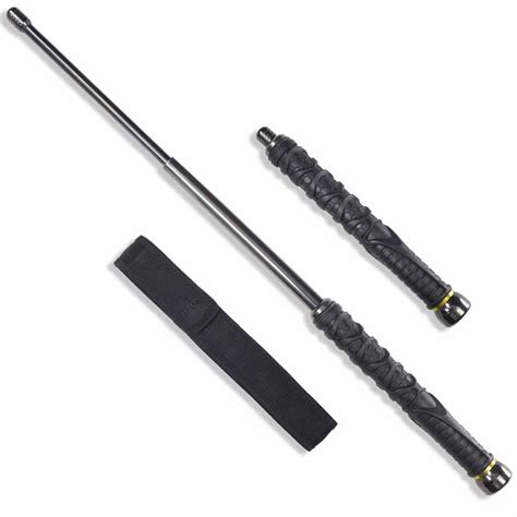 Urban Combat Baton Black Expandable Batons Self Defense Weapons