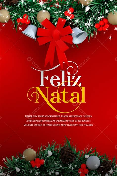 Cartão De Natal Vermelho Feliz Natal Social Media Psd Editável Zip Feliz Natal Natal Vermelho