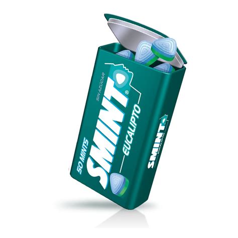 Smint Tin Sabor Eucalipto Estuche 12 Cajitas Metálicas