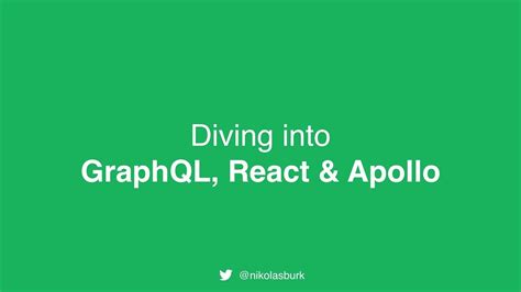 React Graphql Workshop Apollo Client Graphcool Server Nikolas Burk Graphcool Youtube