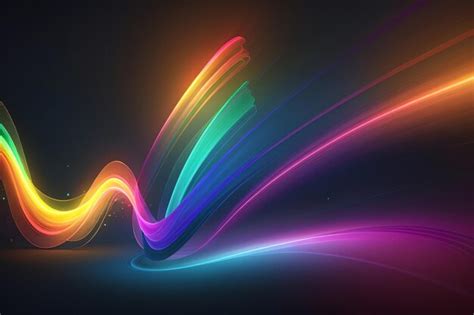 Premium Ai Image Particle Rainbow Wave Dynamic Like Abstract