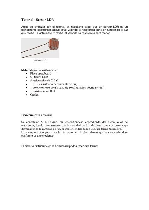 Sensor Ldr Con Arduino Uno Pdf
