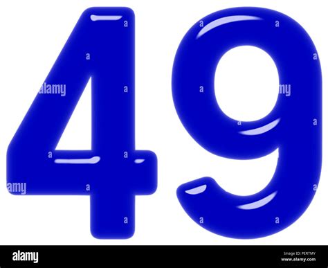 Numeral 49 Forty Nine Isolated On White Background 3d Render Stock