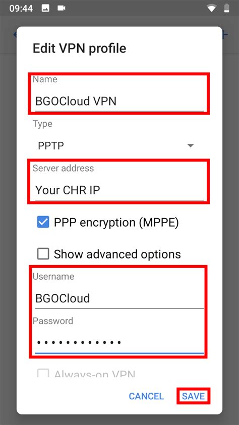 How To Connect Android Phone To A Mikrotik Pptp L2tp Server