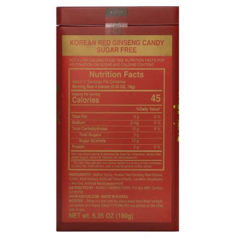 Cheongkwanjang Renesse Korean Red Ginseng Candy 635 Oz 180 G 635