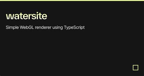 Watersite Codesandbox