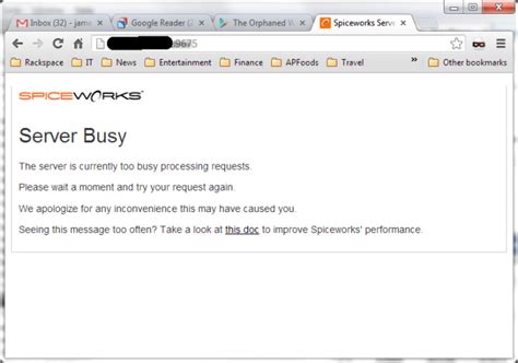 Spiceworks Server Busy Toggen