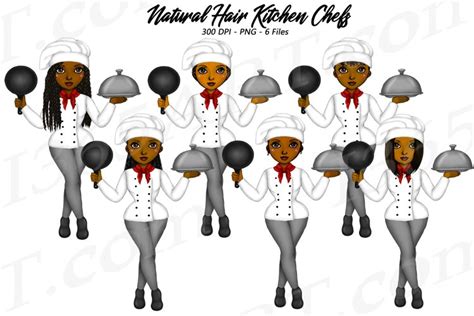 Afro Woman Chef Culinary Cooking Clipart Black Women Png