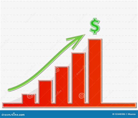 Graph Growing To The Top For Money Stock Illustration Image