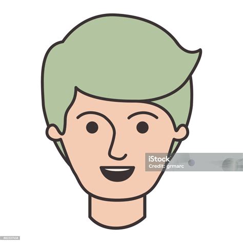 다채로운 실루엣에서 사이드 부분 헤어스타일으로 남성 얼굴 경영자에 대한 스톡 벡터 아트 및 기타 이미지 경영자 교사 교육