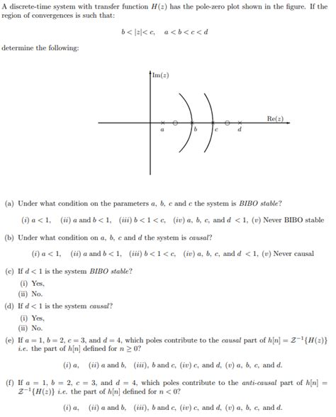 Solved A Discrete Time System With Transfer Function Has Chegg