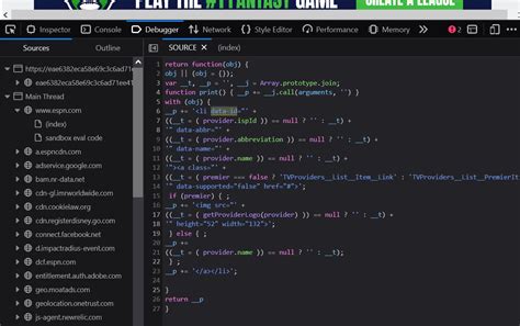 web scraping where does source file come from in firefox dev tools