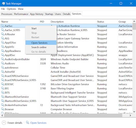Quản Lý Bắt đầu Dừng Hoặc Khởi động Lại Các Dịch Vụ Windows 10 Từ