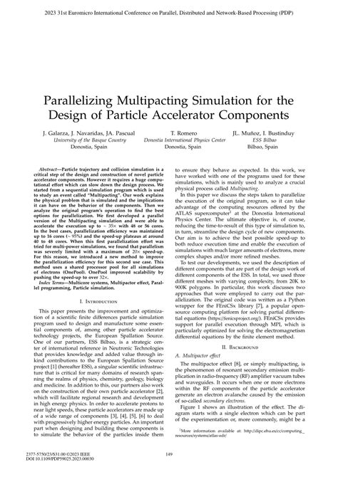 Pdf Paralellizing Multipacting Simulation For The Design Of Particle