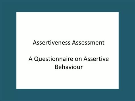 Assertiveness Communication Pptx Science