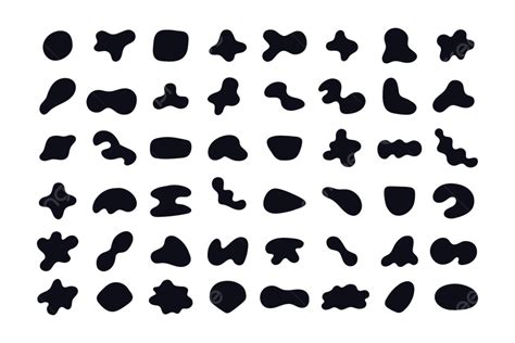 Abstract Shape Pack Vector Design Images Random Black Abstract Shapes