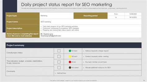 Daily Project Status Report Powerpoint Ppt Template Bundles Ppt Template
