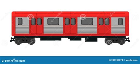 Subway Train Illustration Tube Station Flat Train Icon Underground