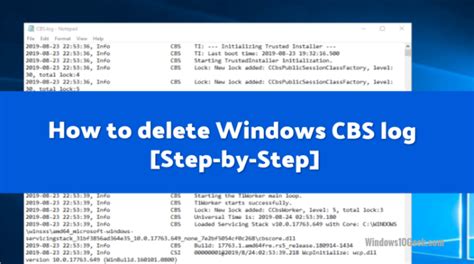 How To Delete Windows Cbs Log Step By Step