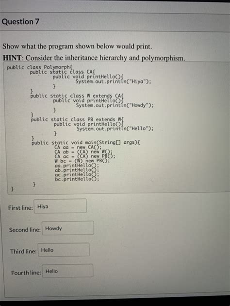 Solved Are These The Correct Outputs Or Do I Have It Wrong