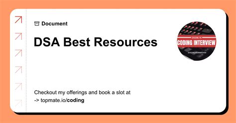 Dsa Best Resources With Coding Interview