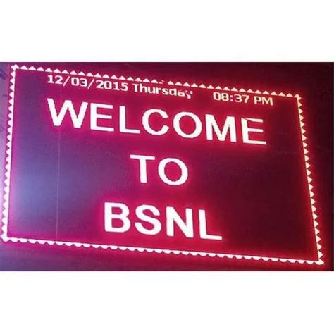 Rectangle Single Red Color LED Scrolling Display Board At Square Feet In Ambattur