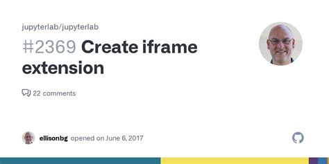 Create Iframe Extension · Issue 2369 · Jupyterlabjupyterlab · Github