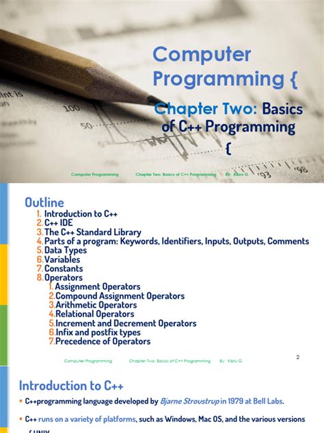 Computer Programming Chapter Two Basics Of C Programming Part Pdf