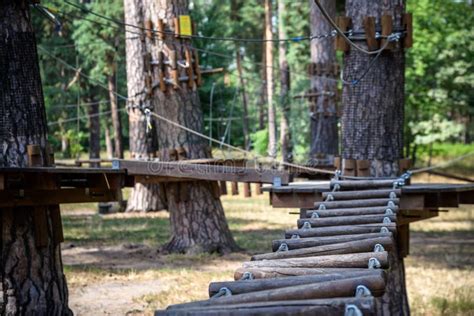 High Ropes Experience Adventure Tree Park Rope Road Course In T Stock