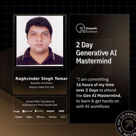 Raghvinder Tomar On Linkedin Generativeai Growthschool Aimastermind