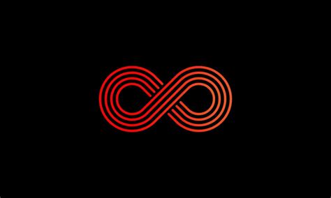 무한대 기호 또는 기호 무한대 아이콘 벡터 일러스트 레이 션 프리미엄 벡터