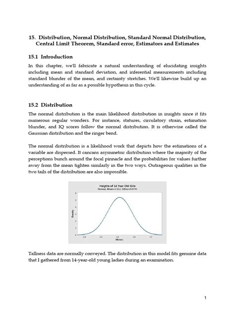 Distribution Normal Distribution Standard Normal Distribution Central Limit Theorem Standard