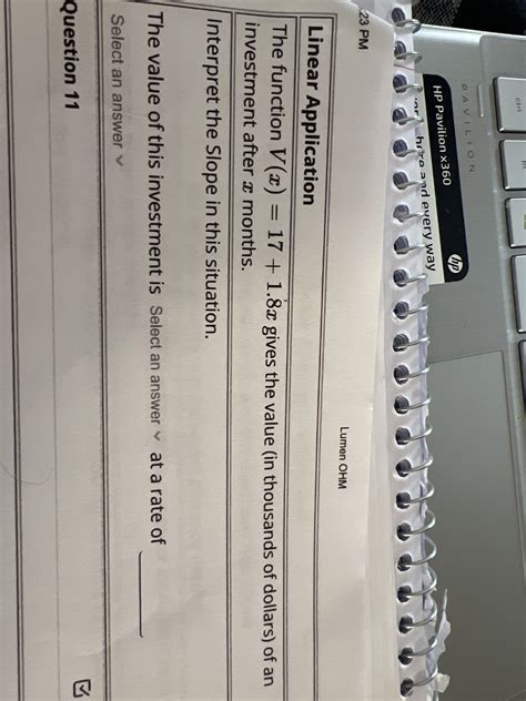 Solved HP Pavilion Linear ApplicationThe Function Chegg