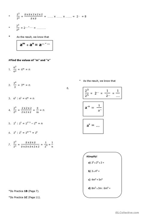 Indices And Standard Form English Esl Worksheets Pdf And Doc
