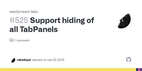 support hiding of all tabpanels · issue 525 · reactjs react tabs · github