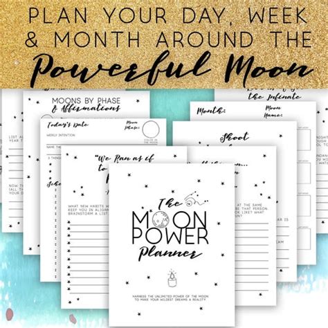 Dateless Moon Power Planner Live Your Most Magical Life Every Etsy