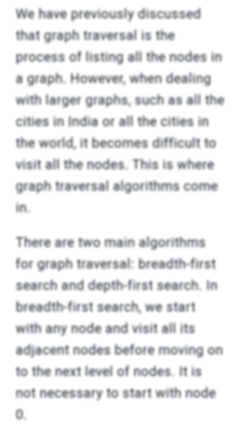 Solution Breadth First Search Bfs Graph Traversal In Data Structures