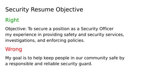 Top 18 Security Resume Objective Examples Resumecat