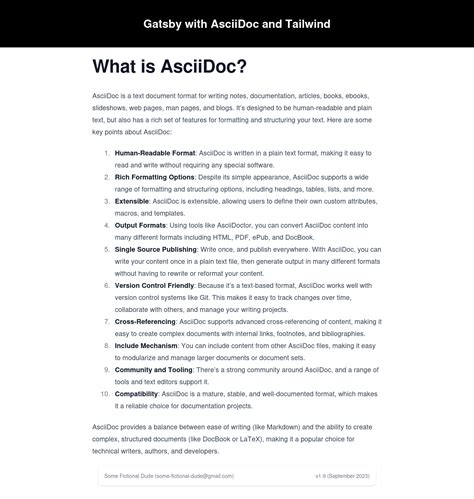 gatsby content from asciidoc