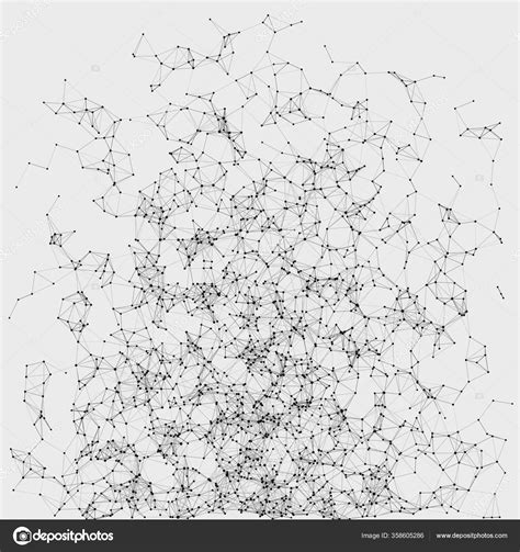 Network Mesh Random Procedural Art Background Illustration Stock Vector