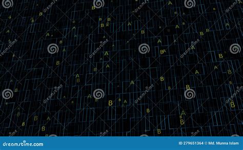 Digital Typography Background Colorful Random Alphabet Letters