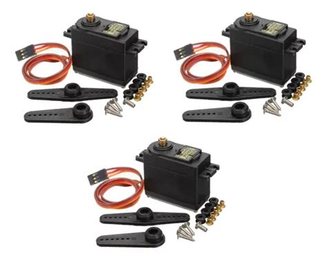 pack 3 servomotor mg995 compatible con arduino pic raspberry cuotas