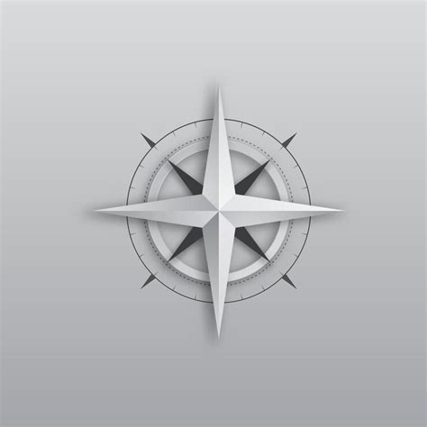 Premium Vector Compass 3d Grey Symbol Background