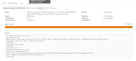 Cannot Sync Rhel 80 Baseos Repository Support Theforeman