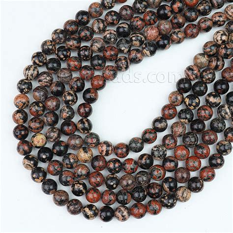 Red Snowflake Obsidian Beads Wholesale Beading Supplies Dearbeads