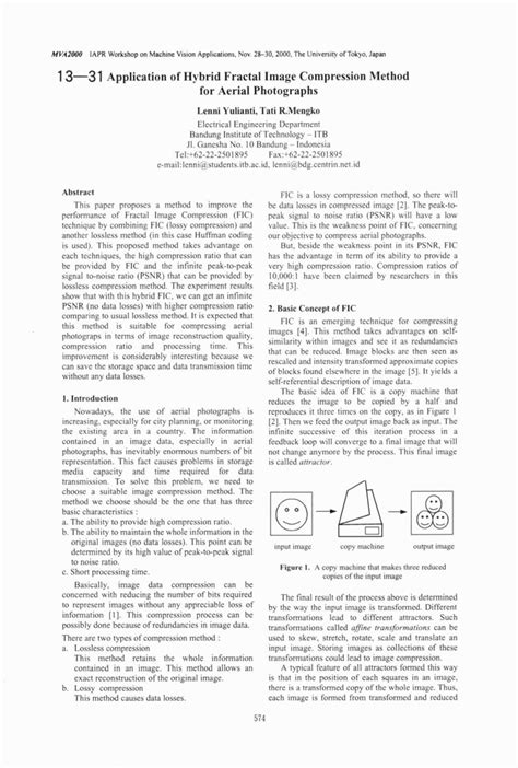 pdf 1 3 3 1 application of hybrid fractal image compression method for aerial photographs